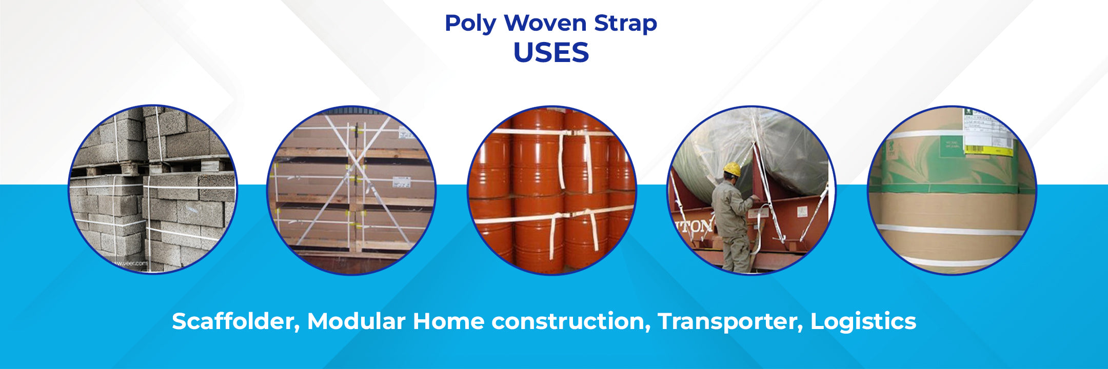 Buy Online Poly woven Strap 1000daN - 19mm x 600m - White Roll